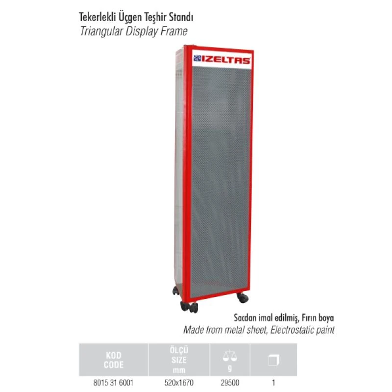 Tekerlekli Üçgen Teşhir Standı